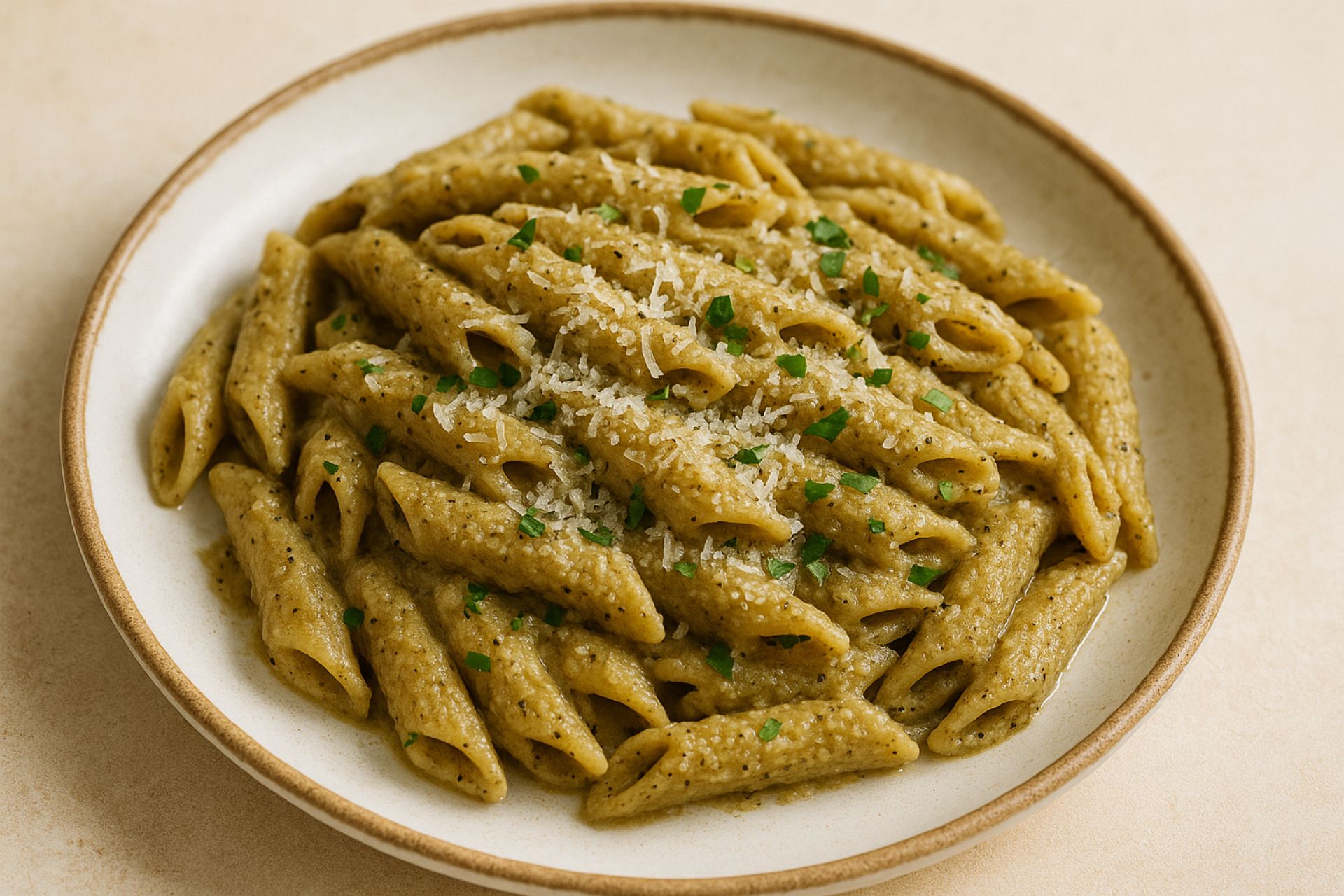 Pasta mit Ricotta und Zitrone - einfaches 20 Minuten Rezept